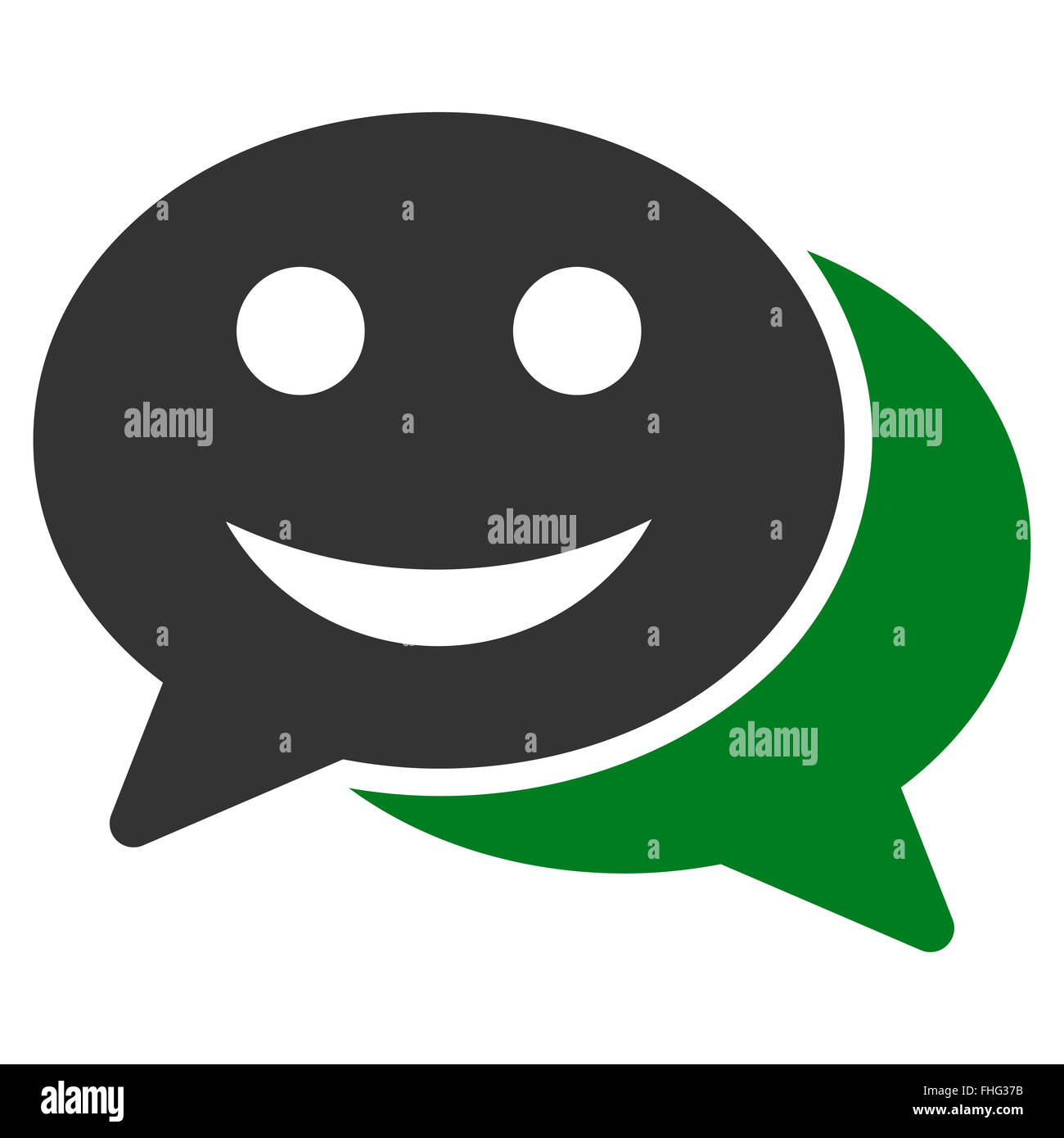 Happy Chat Icon Stock Photo - Alamy