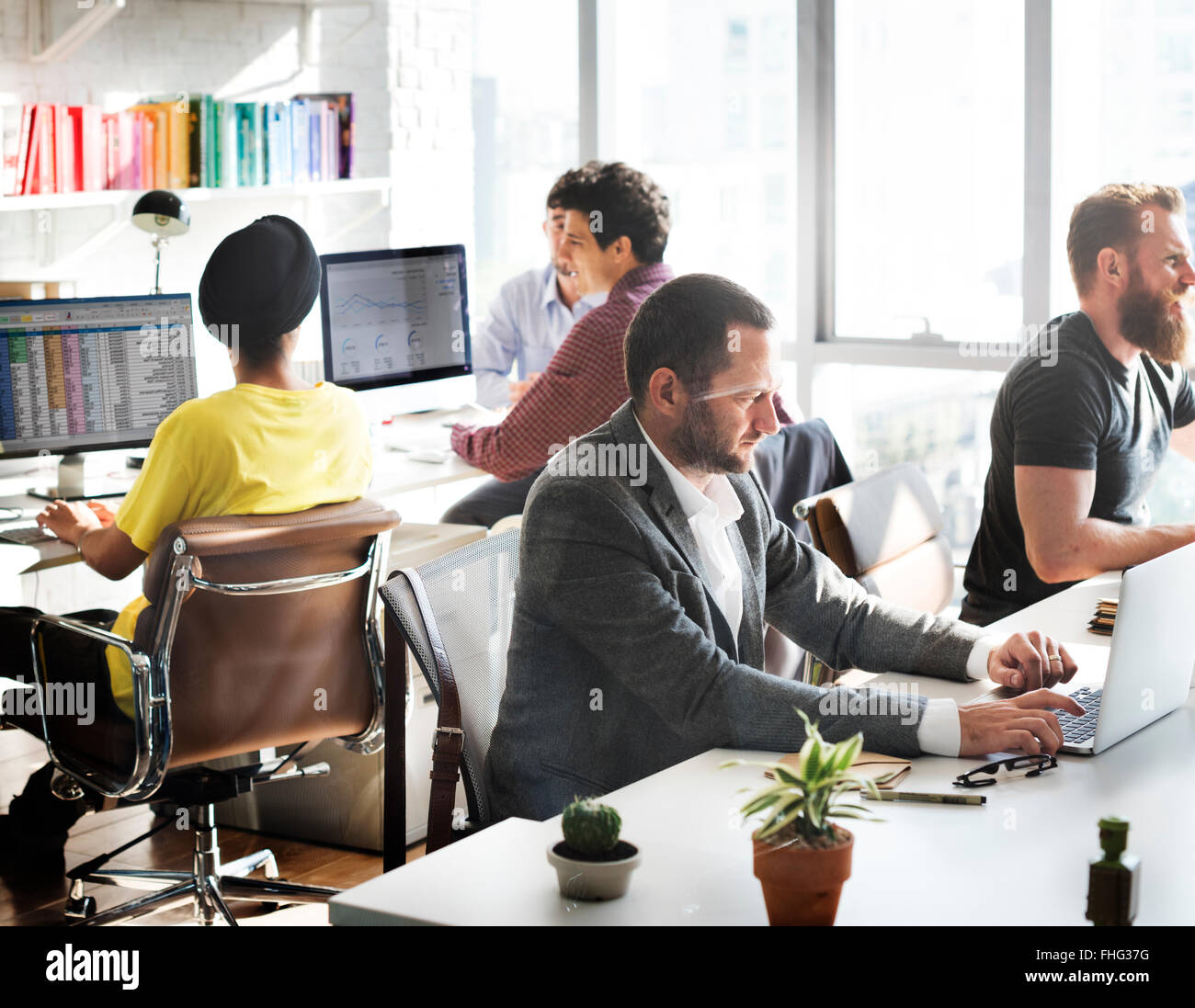 Corporate Business Team Working Busy Concept Stock Photo - Alamy