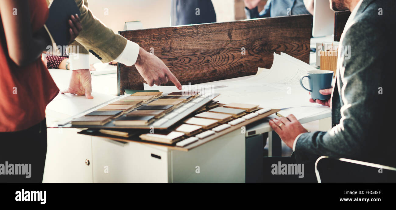 Design Team Busy Working Talking Concept Stock Photo - Alamy