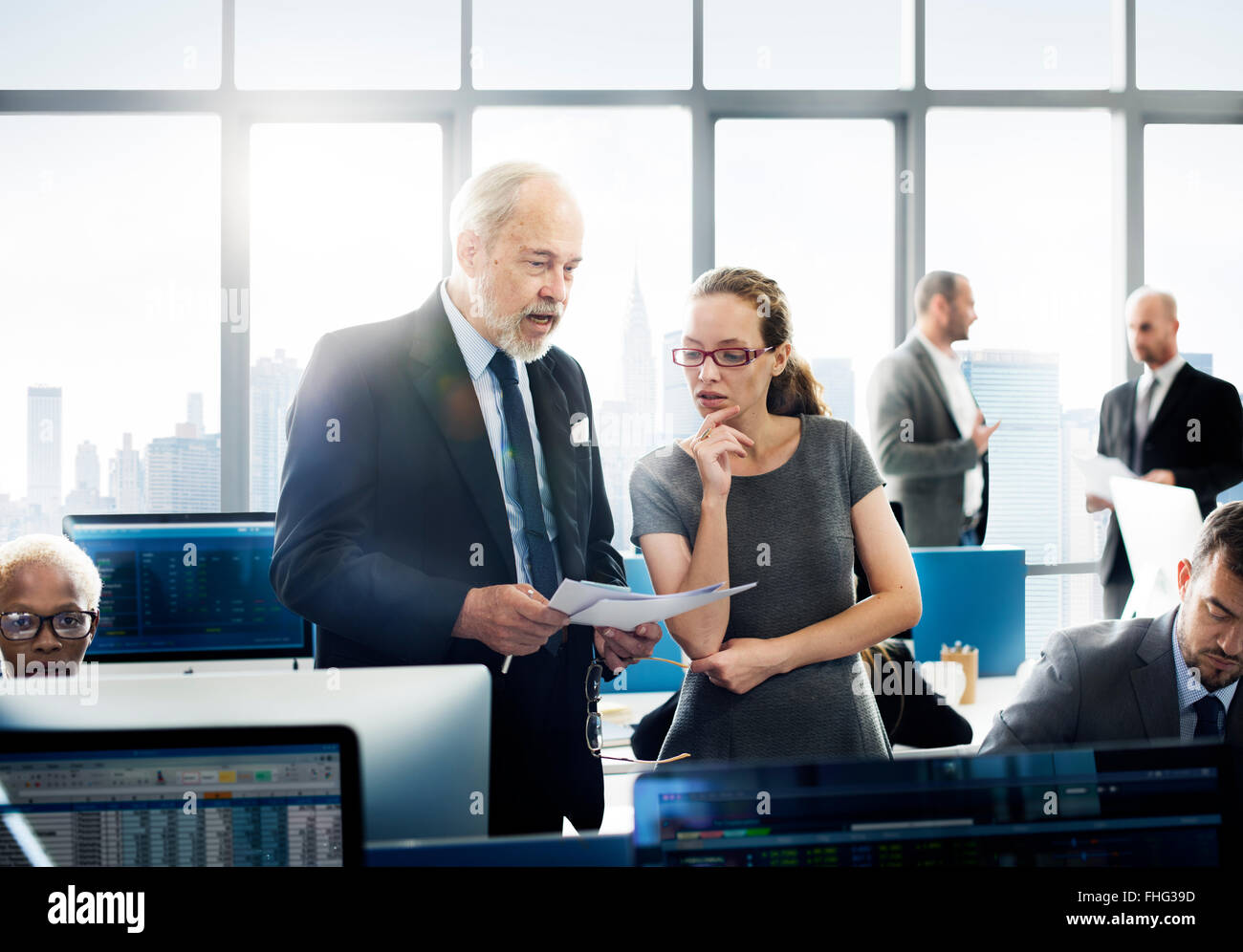 Business Team Discussion Meeting Corporate Concept Stock Photo - Alamy