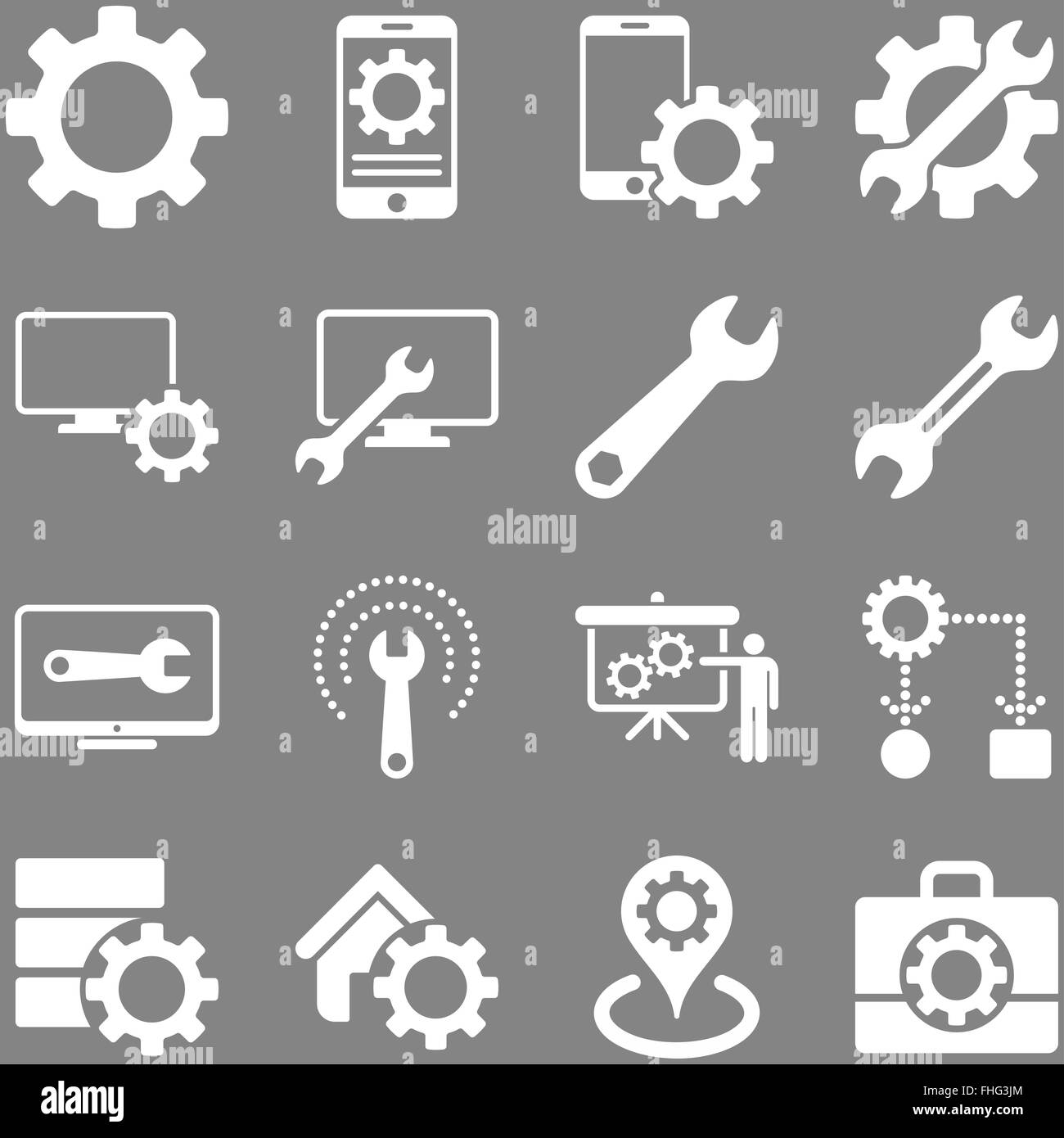 Options and service tools icon set Stock Photo - Alamy
