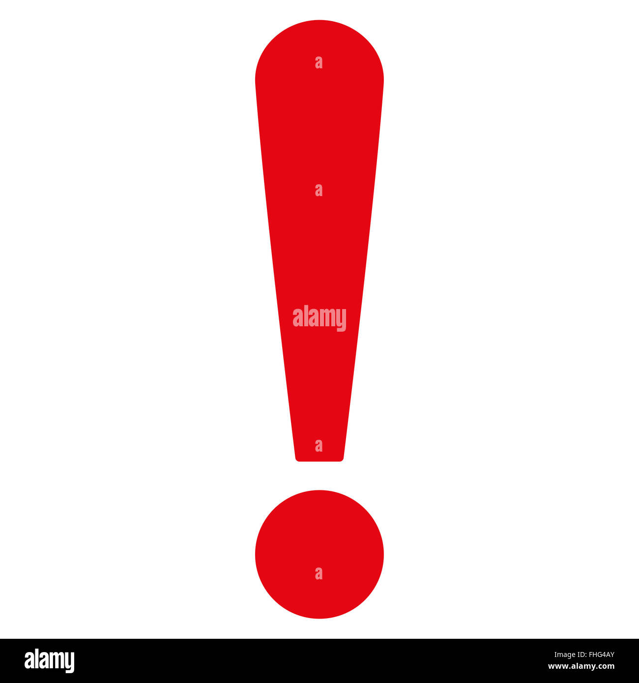 Exclamation Sign flat red color icon Stock Photo - Alamy