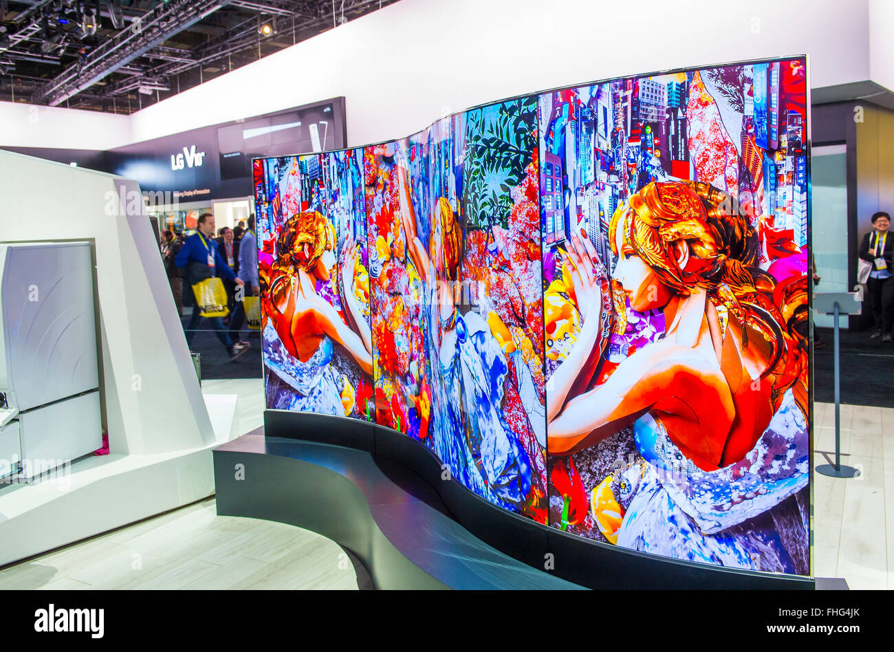 The LG booth at the CES show in Las Vegas Stock Photo - Alamy