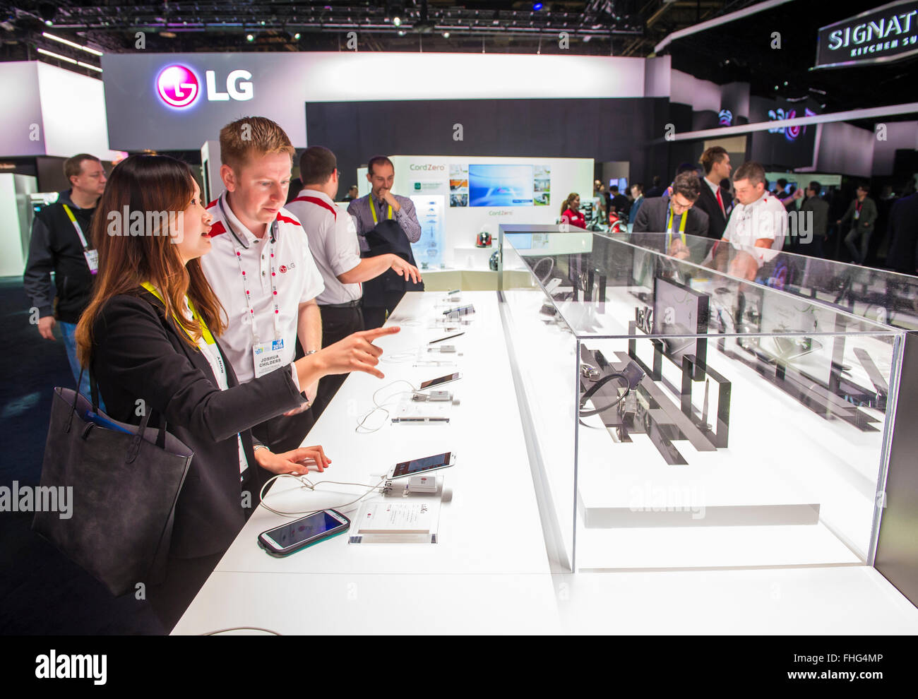 The LG booth at the CES show in Las Vegas Stock Photo - Alamy