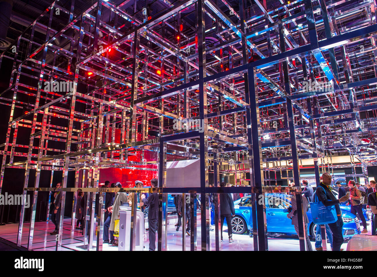 The Audi booth at the CES Show in Las Vegas Stock Photo - Alamy