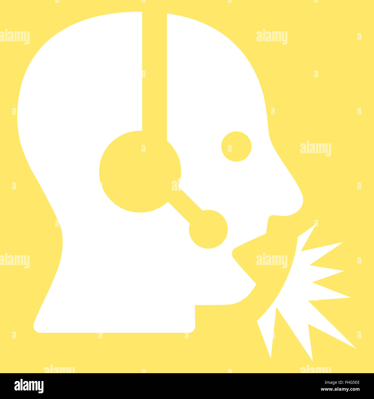 Operator Speech Flat Icon Stock Photo - Alamy