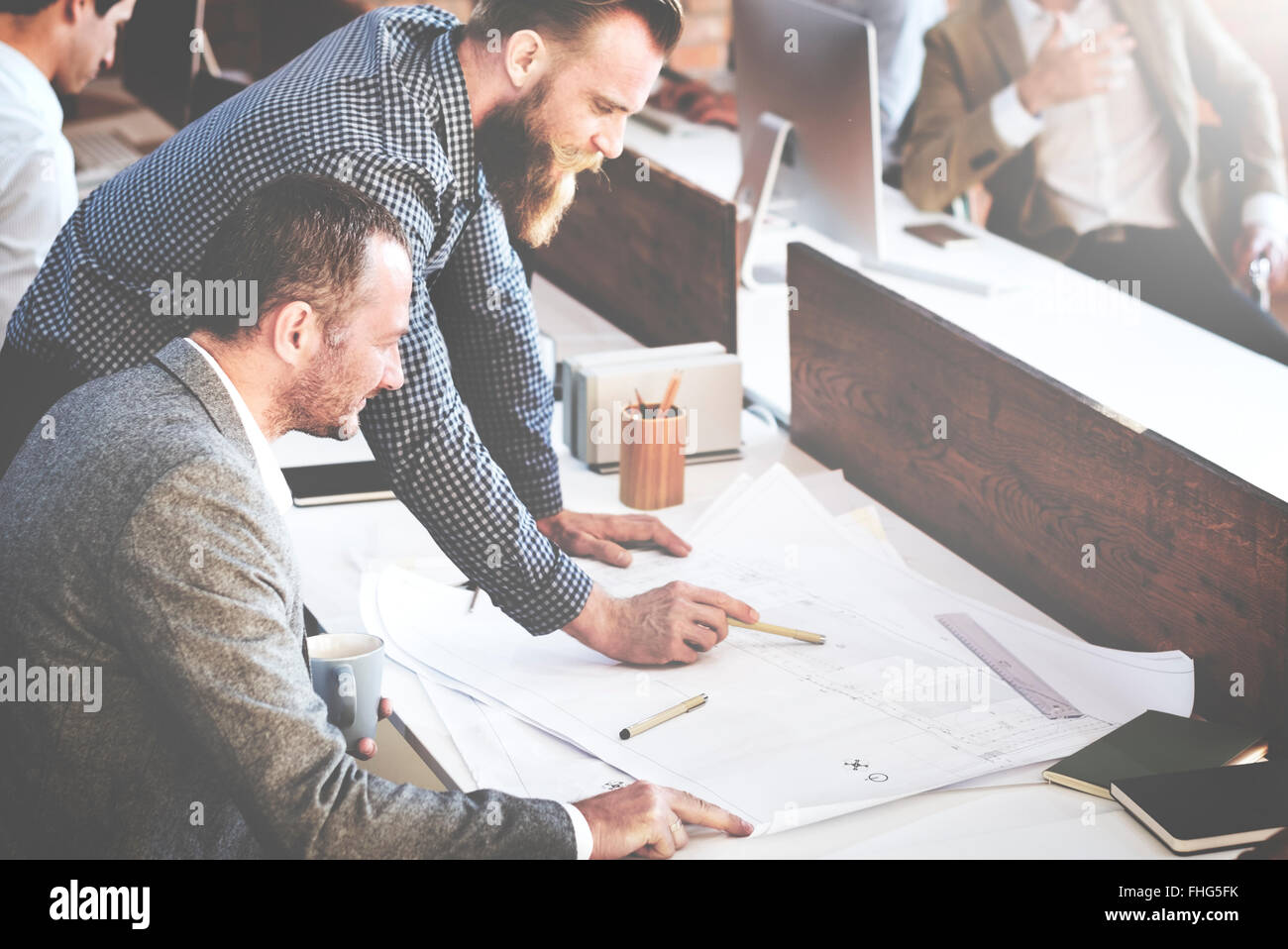 Architect Design Project Meeting Discussion Concept Stock Photo - Alamy