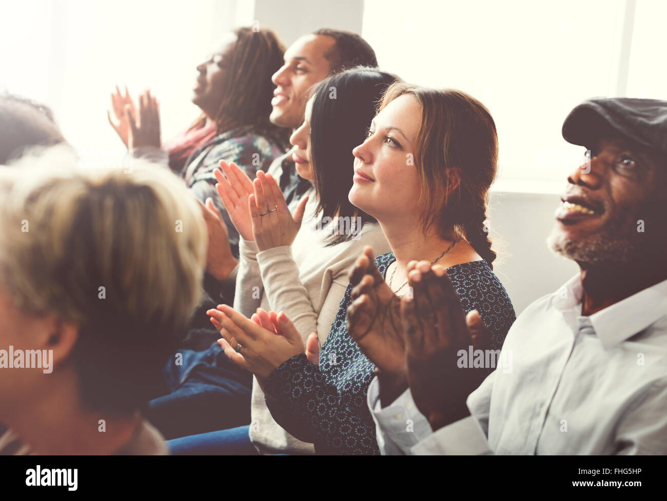 Audience Applaud Clapping Happines Appreciation Training Concept Stock ...