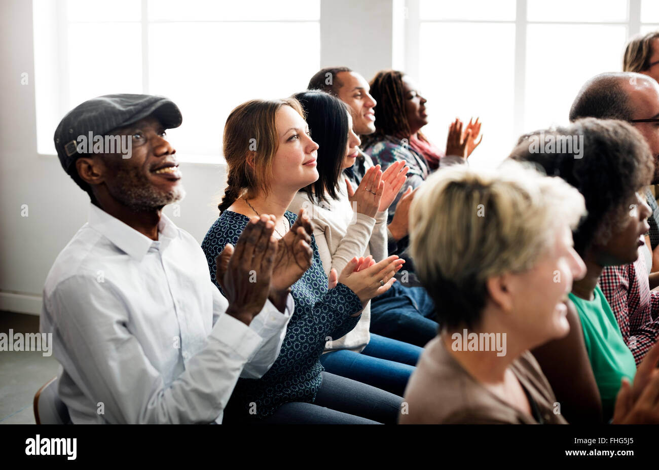 Audience Applaud Clapping Happines Appreciation Training Concept Stock ...