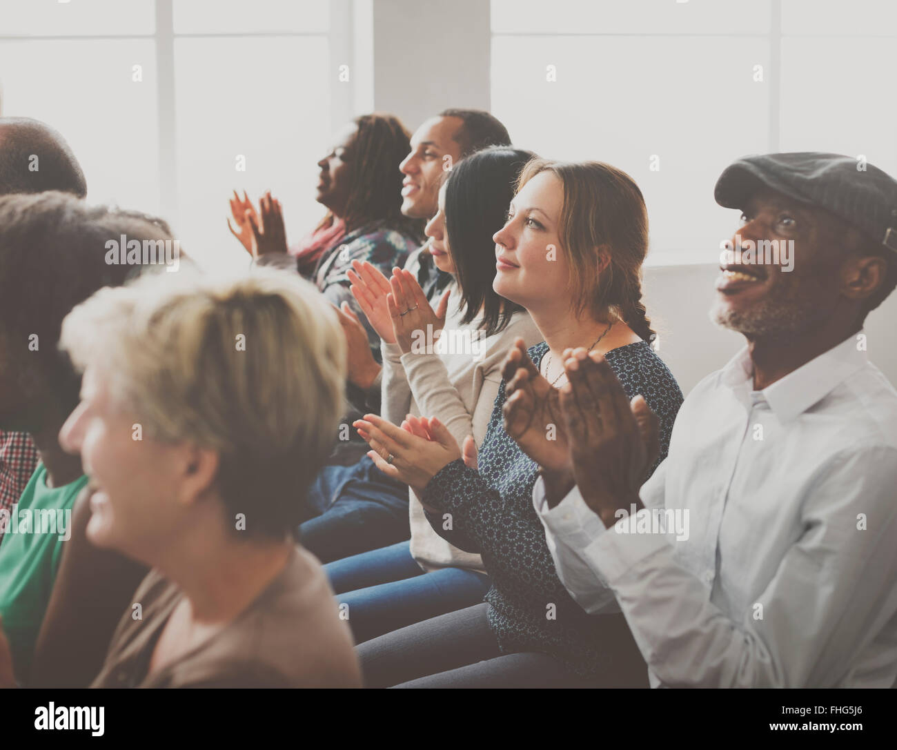 Audience Applaud Clapping Happines Appreciation Training Concept Stock ...