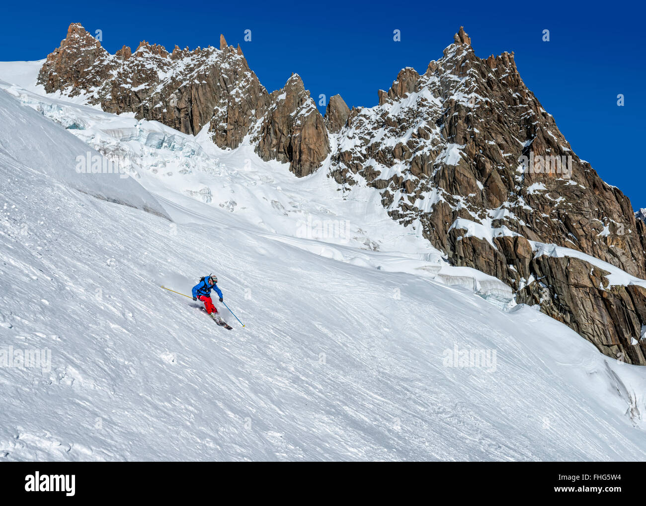 France, Chamonix, Valley Blanche, mountaineering Stock Photo - Alamy