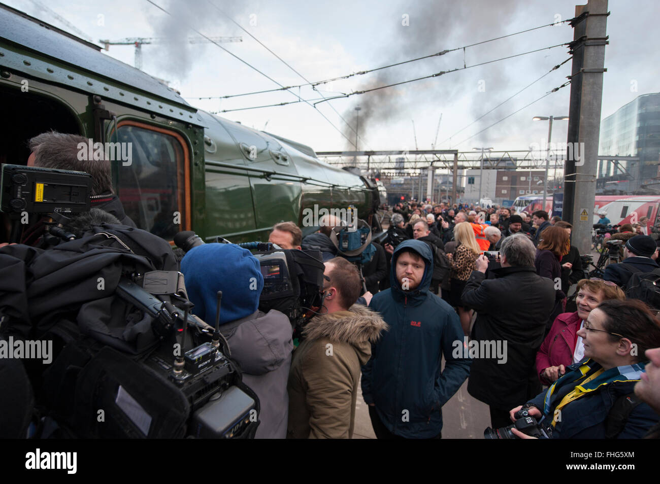 Kings Cross Station, London, UK. 25th February, 2016. Iconic steam ...