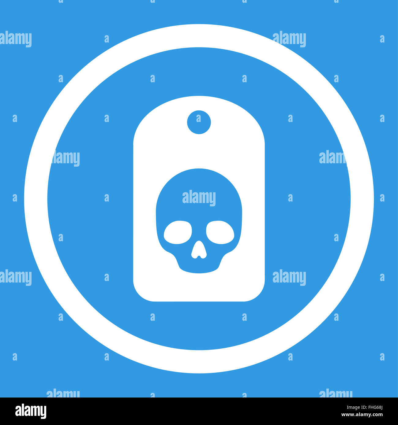Skull Label Rounded Vector Icon Stock Photo - Alamy