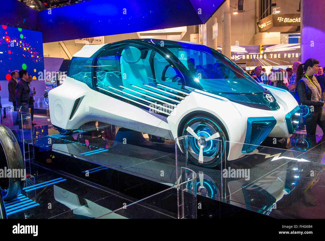 The Toyota FCV Plus Hydrogen Concept car at the CES Show in Las Vegas ...