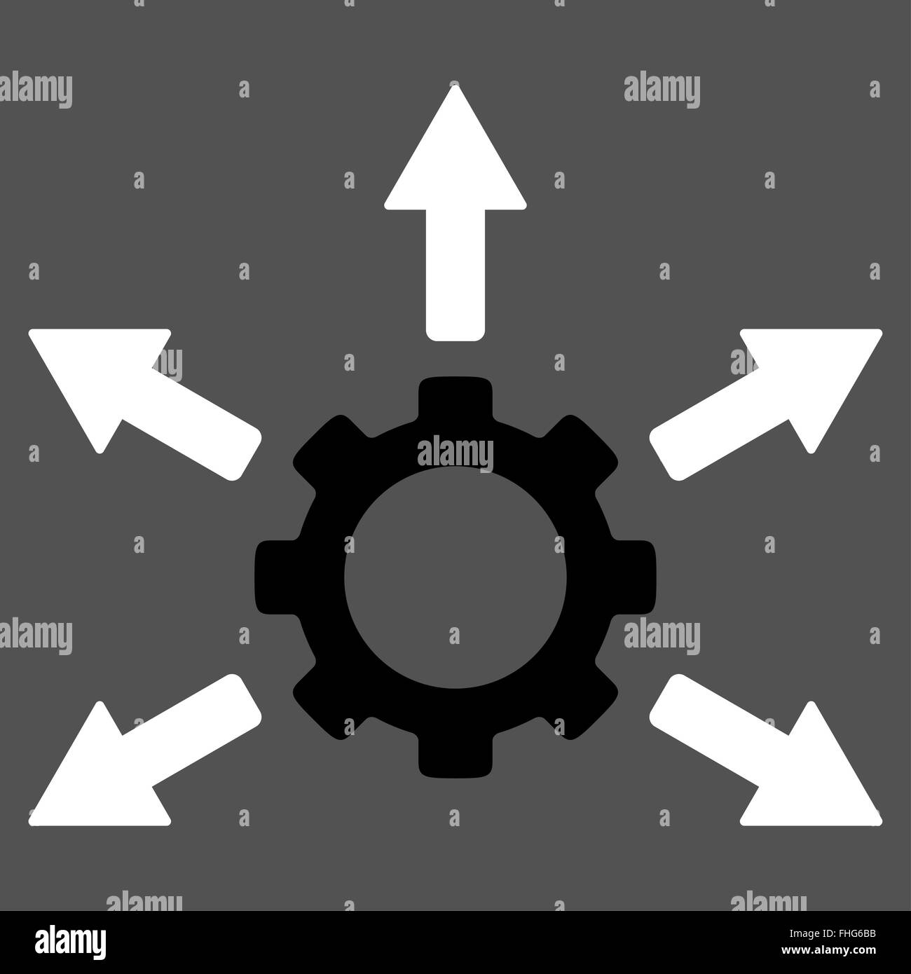 Gear Distribution Flat Icon Stock Photo - Alamy