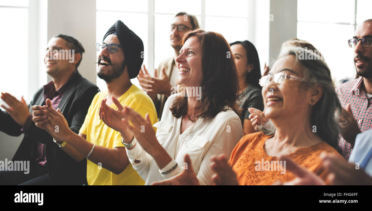 Audience Applaud Clapping Happines Appreciation Training Concept Stock ...