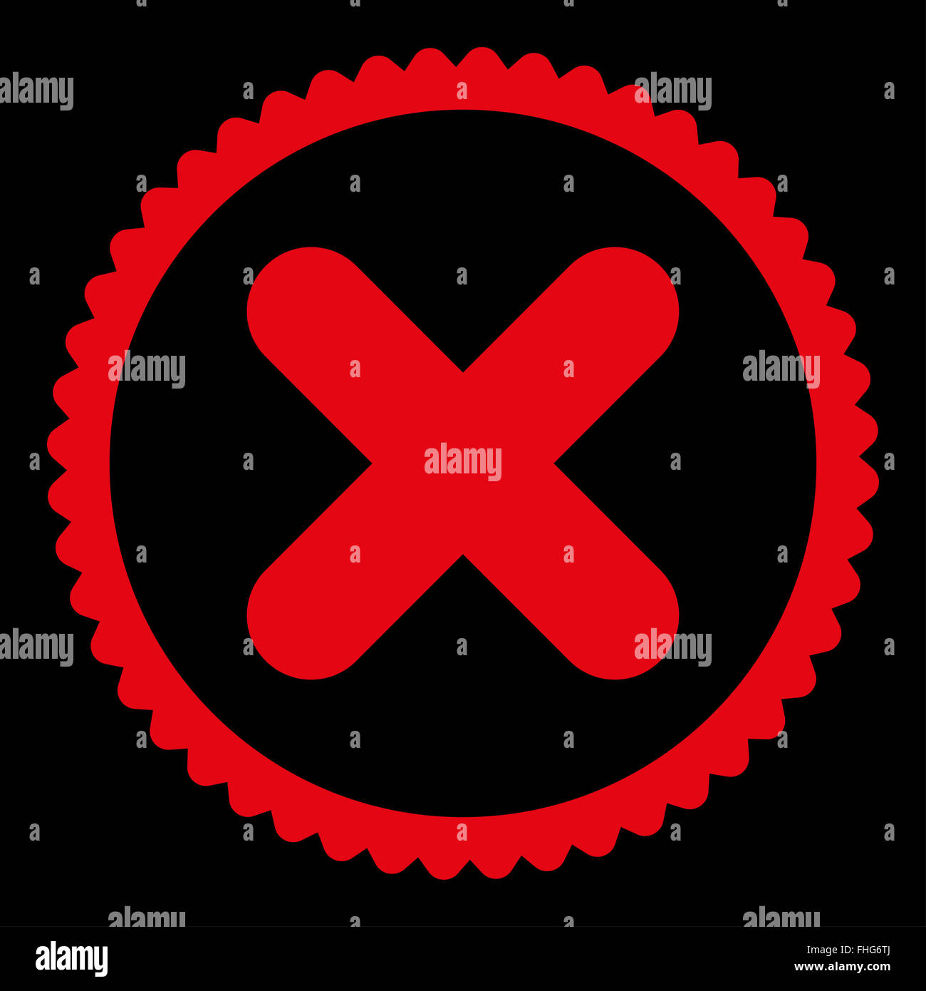 Cancel flat red color round stamp icon Stock Photo - Alamy