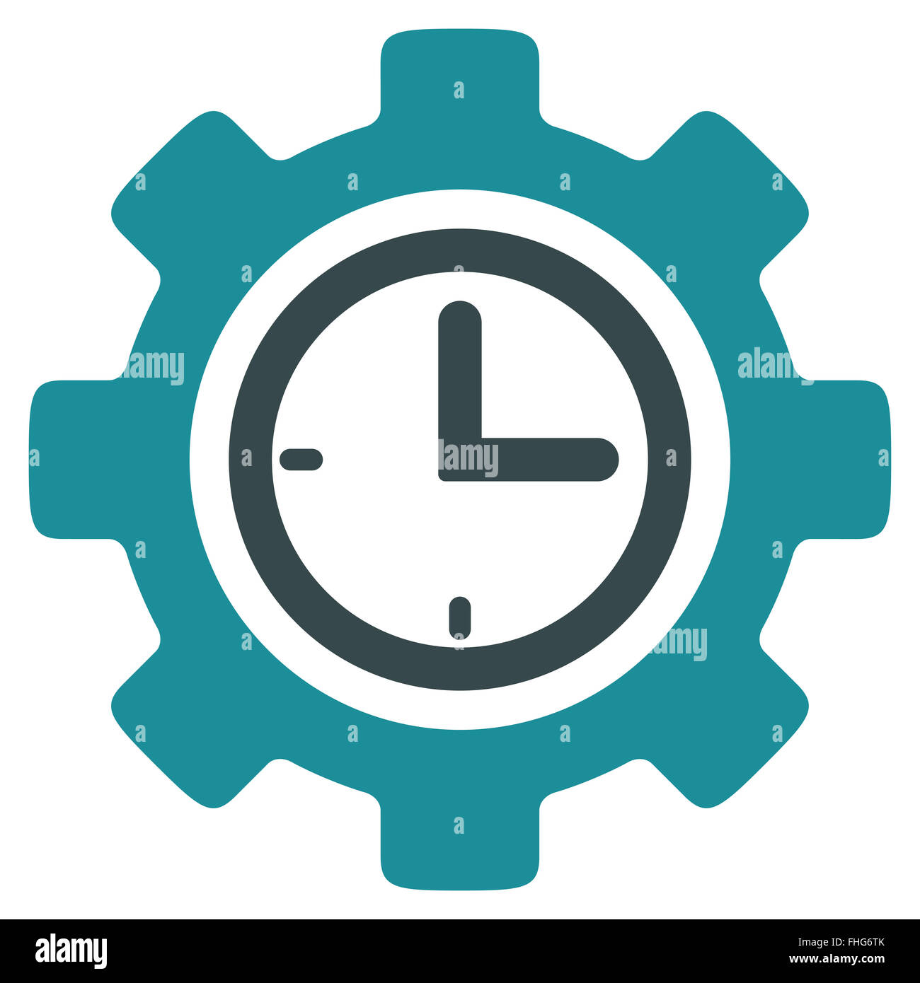 Time Setup Flat Icon Stock Photo - Alamy