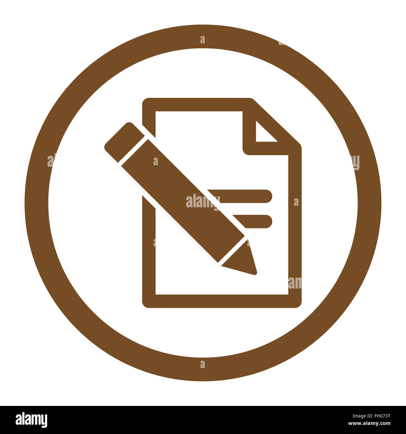 Edit Records Rounded Vector Icon Stock Photo - Alamy