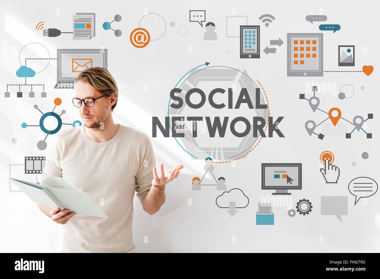 Digital presentation network hi-res stock photography and images - Alamy