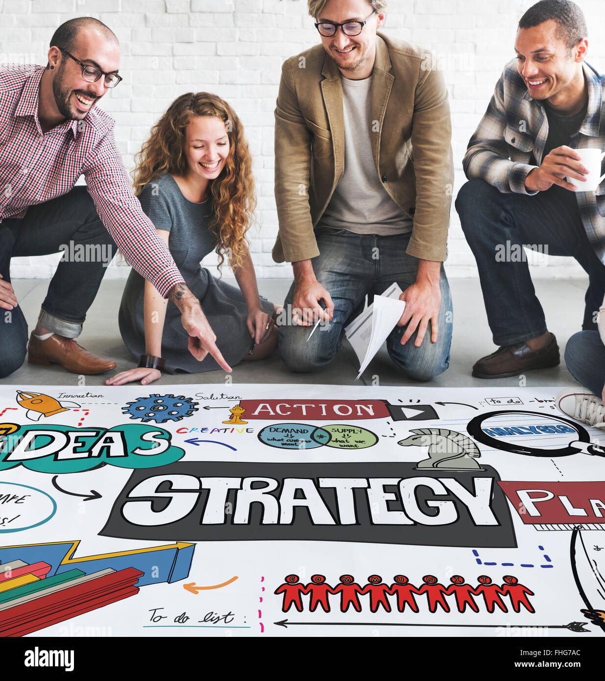 Strategy Solution Development Mission Motivation Concept Stock Photo ...
