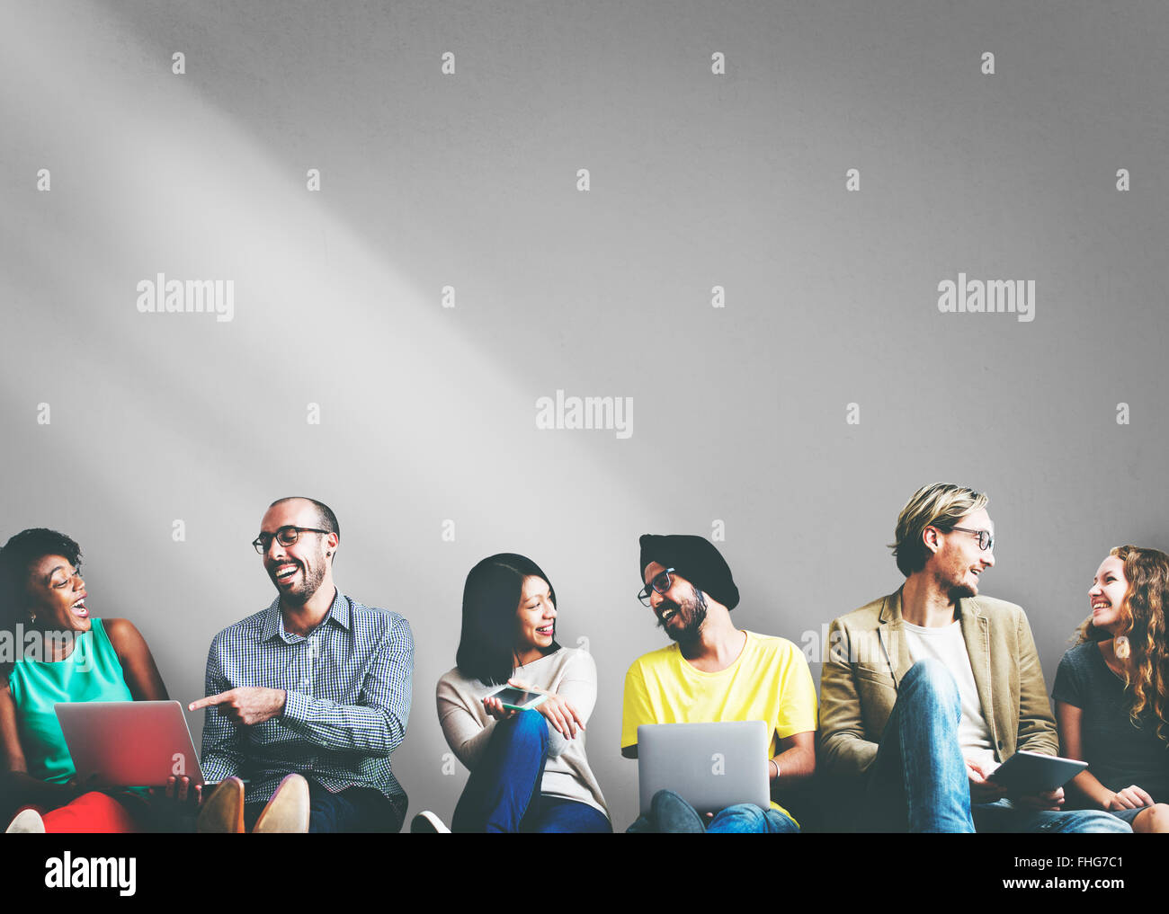Diverse People Friendship Digital Device Copy Space Concept Stock Photo ...