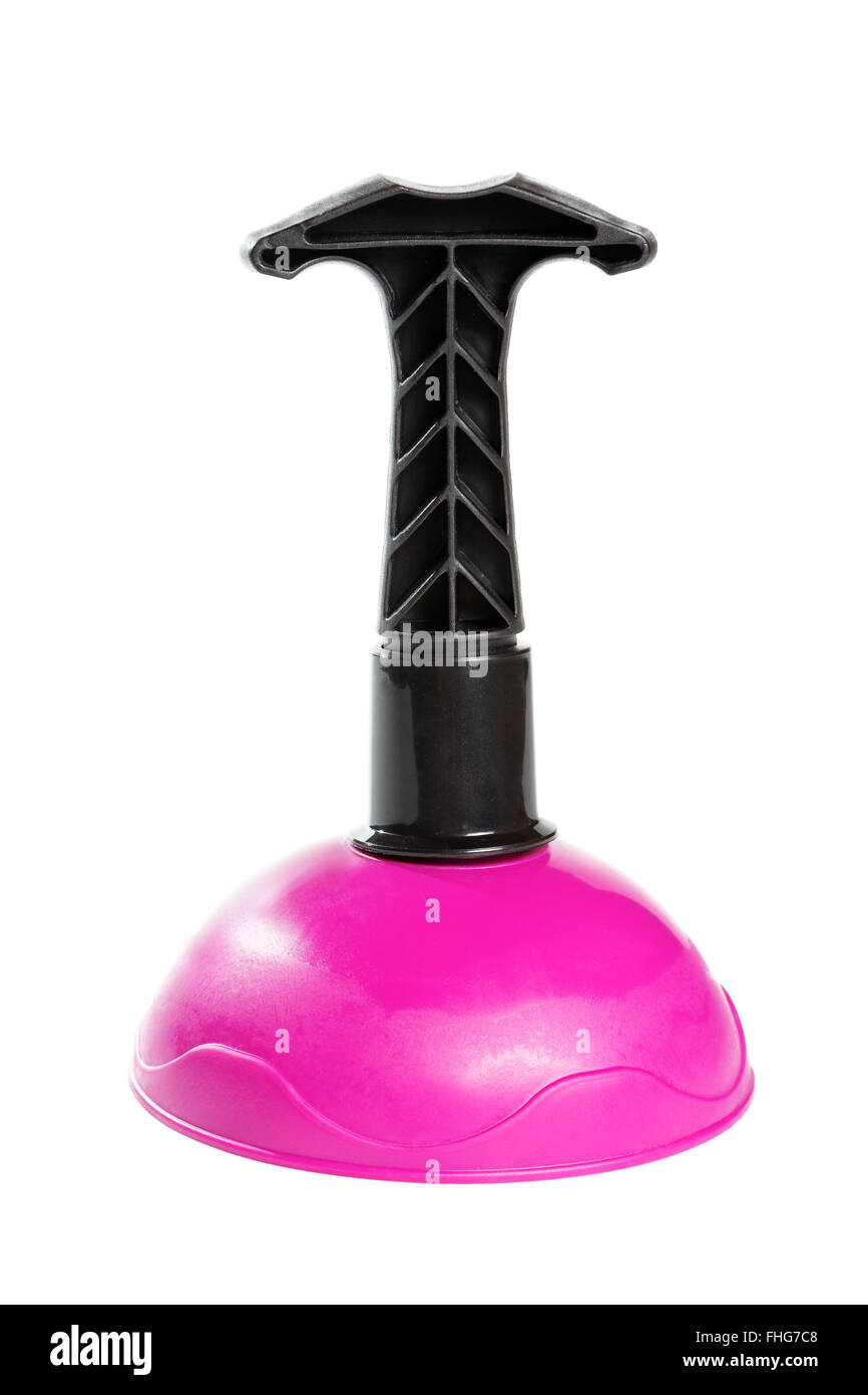 small plunger isolated on white background Stock Photo - Alamy