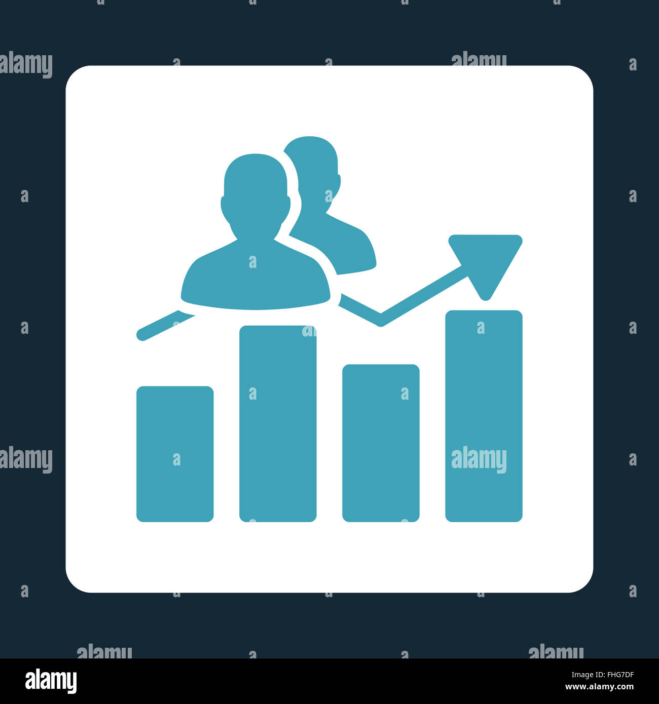 Audience Graph Icon Stock Photo - Alamy