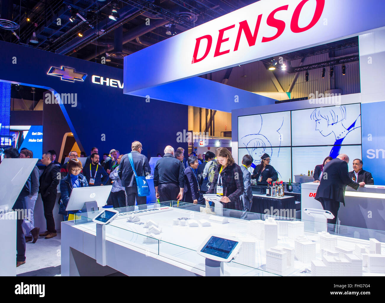 The Denso booth at the CES Show in Las Vegas Stock Photo - Alamy