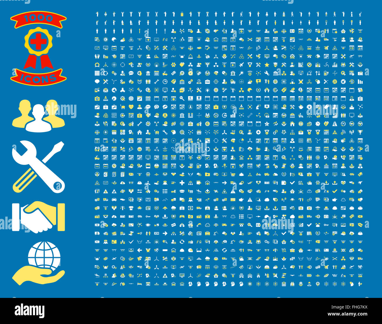 Set Of 1000 Flat Vector Icons Stock Photo - Alamy