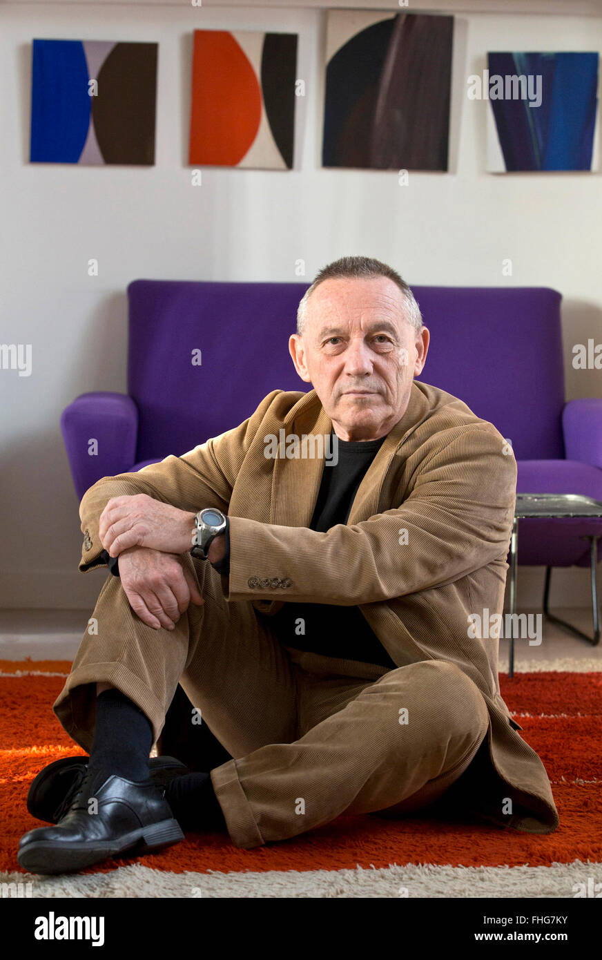 French philosopher Yves Michaud in his apartment, Paris Stock Photo - Alamy