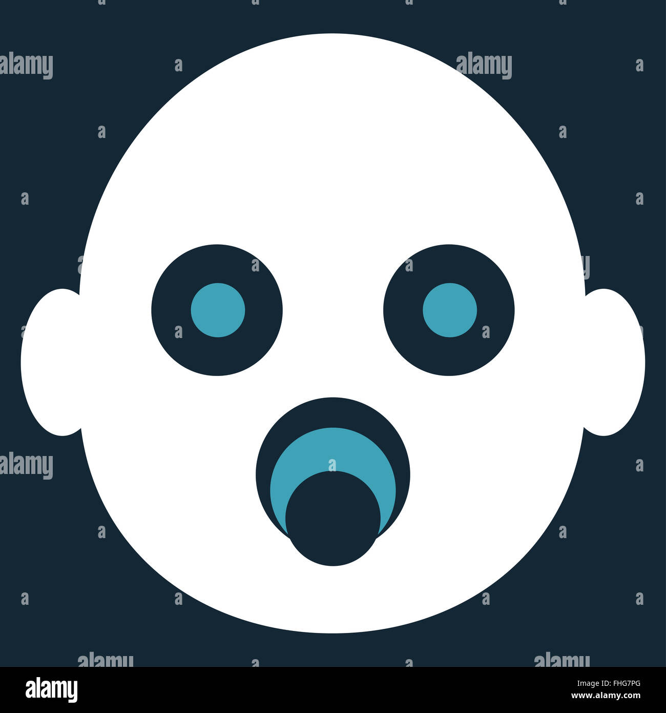 Baby Head Icon Stock Photo - Alamy