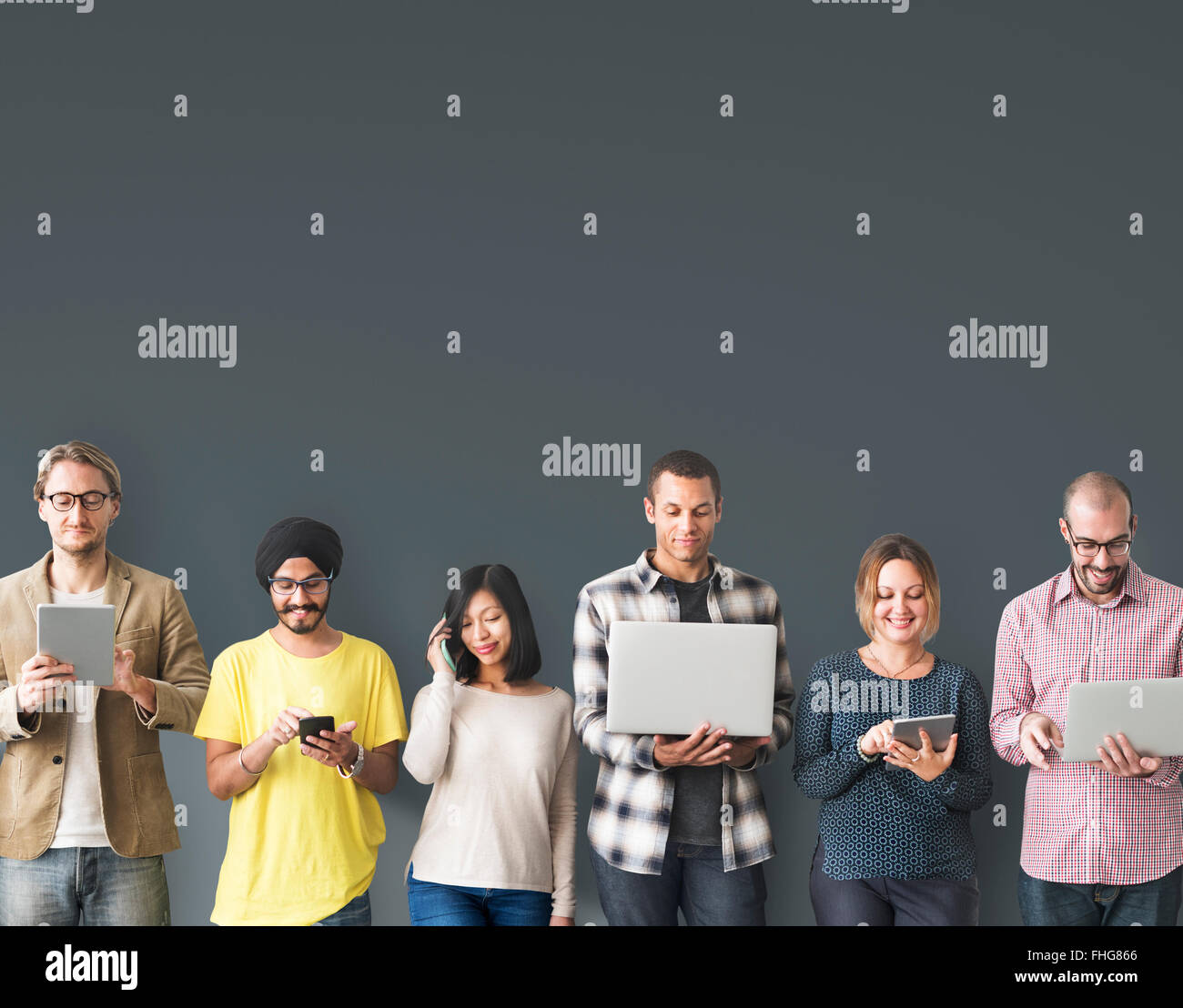Group of People Connection Digital Device Concept Stock Photo - Alamy