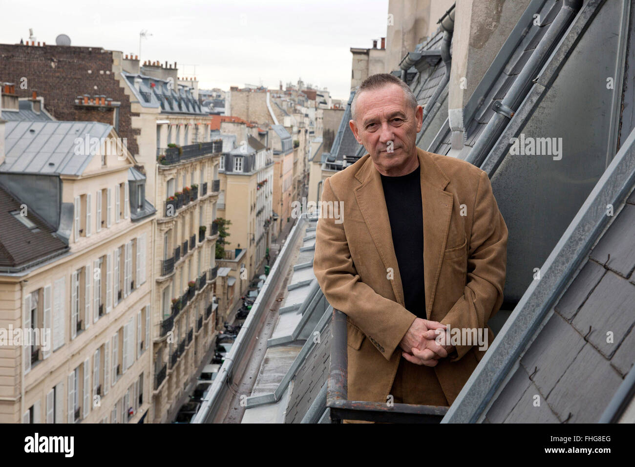 French philosopher Yves Michaud in his apartment, Paris Stock Photo - Alamy