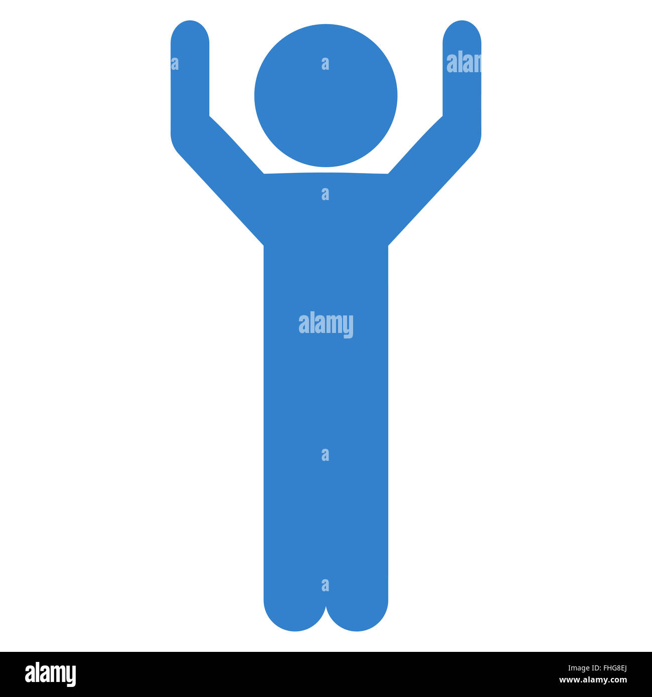 User Hands Up Icon Stock Photo - Alamy