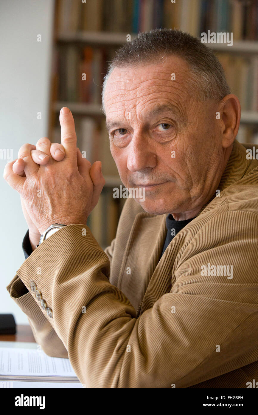 French philosopher Yves Michaud in his apartment, Paris Stock Photo - Alamy