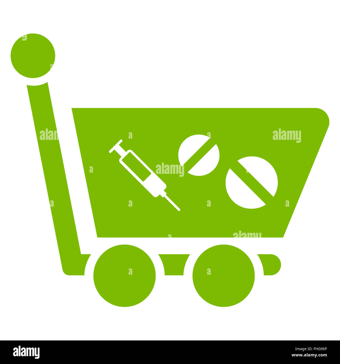 Medication Shopping Cart Icon Stock Photo - Alamy