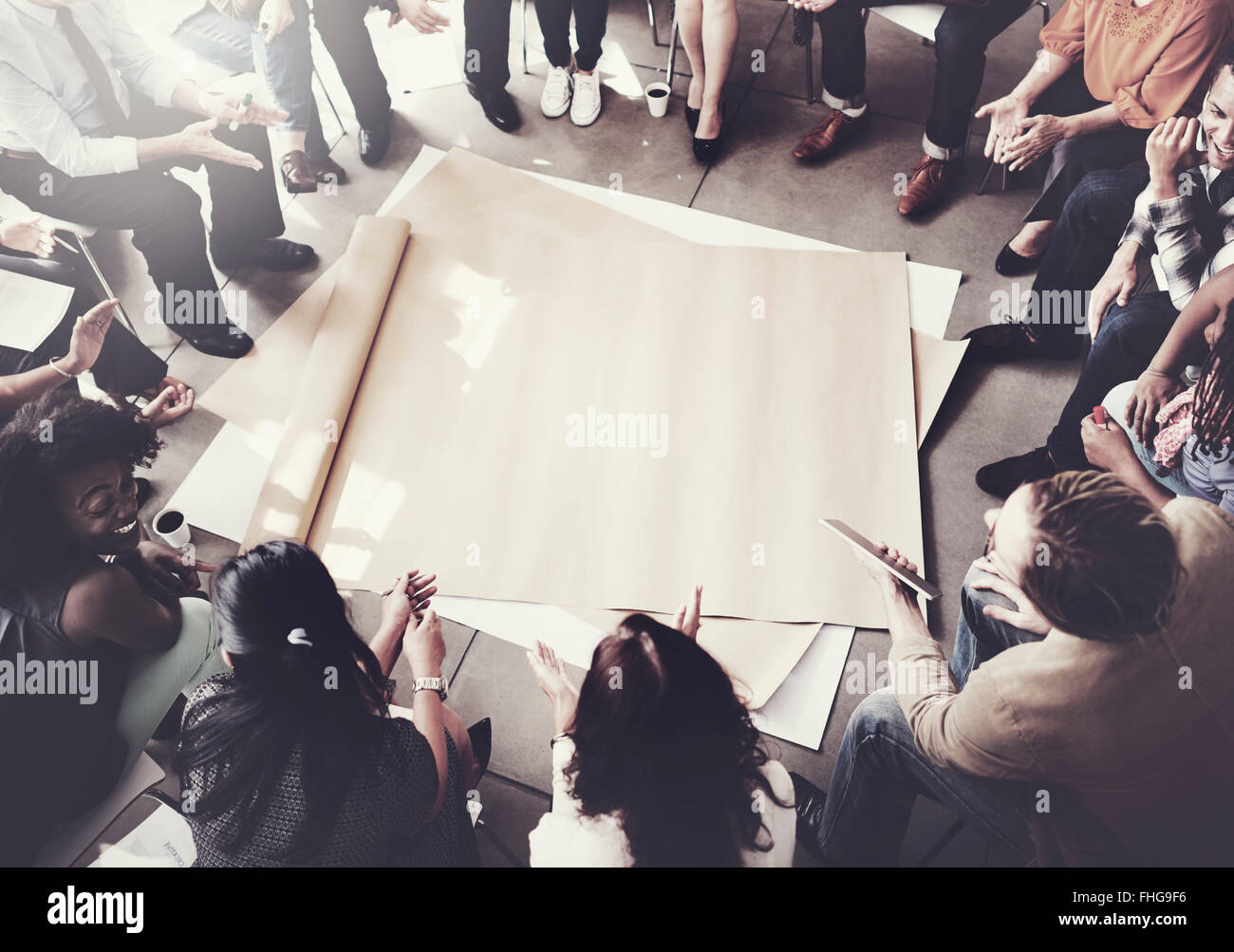 Team Teamwork Meeting Start up Concept Stock Photo - Alamy