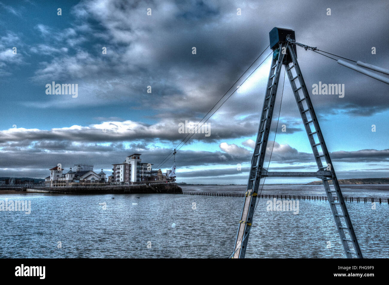 Knightstone island and Marine Lake Weston-super-Mare Somerset England ...