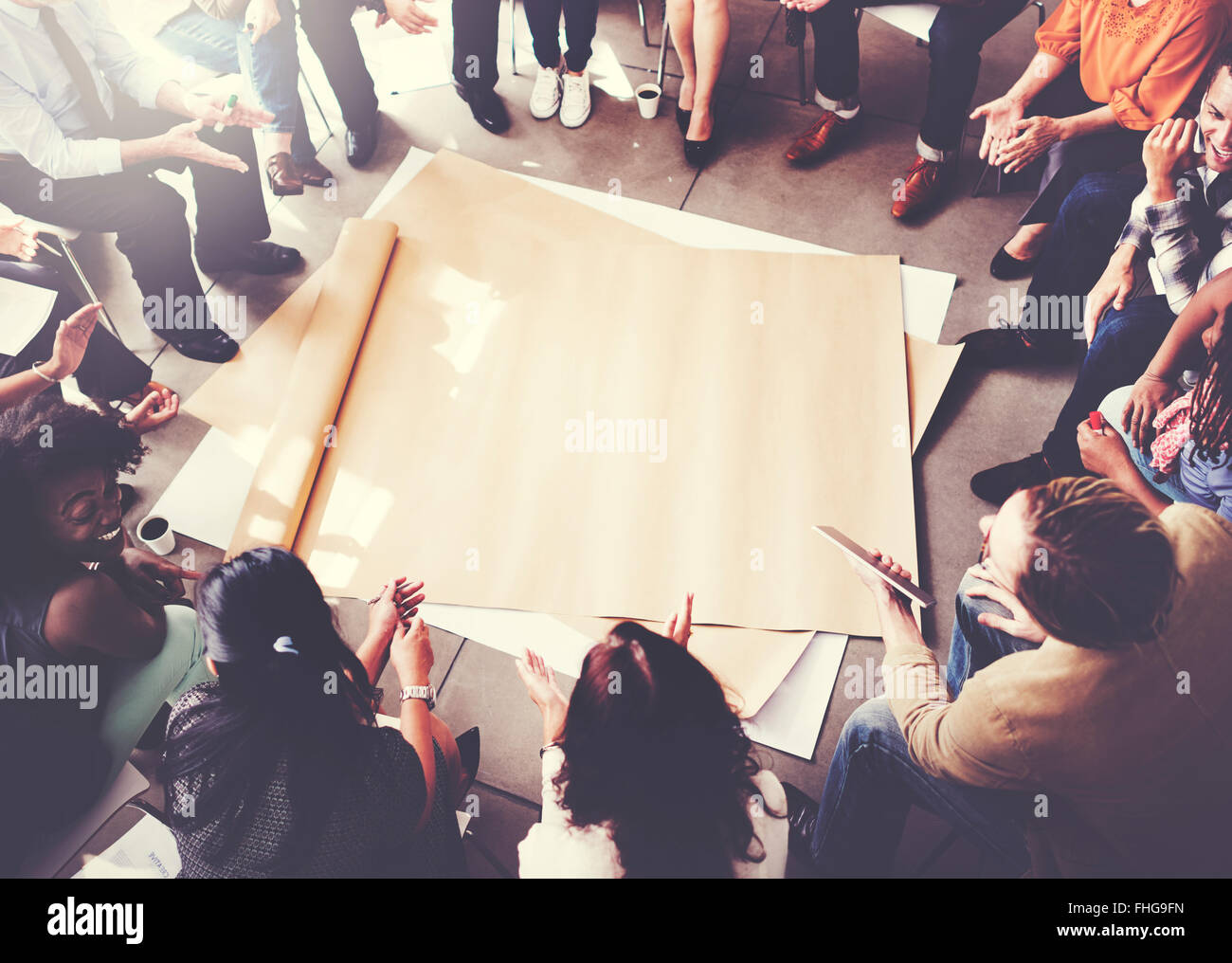 Team Teamwork Meeting Start up Concept Stock Photo - Alamy