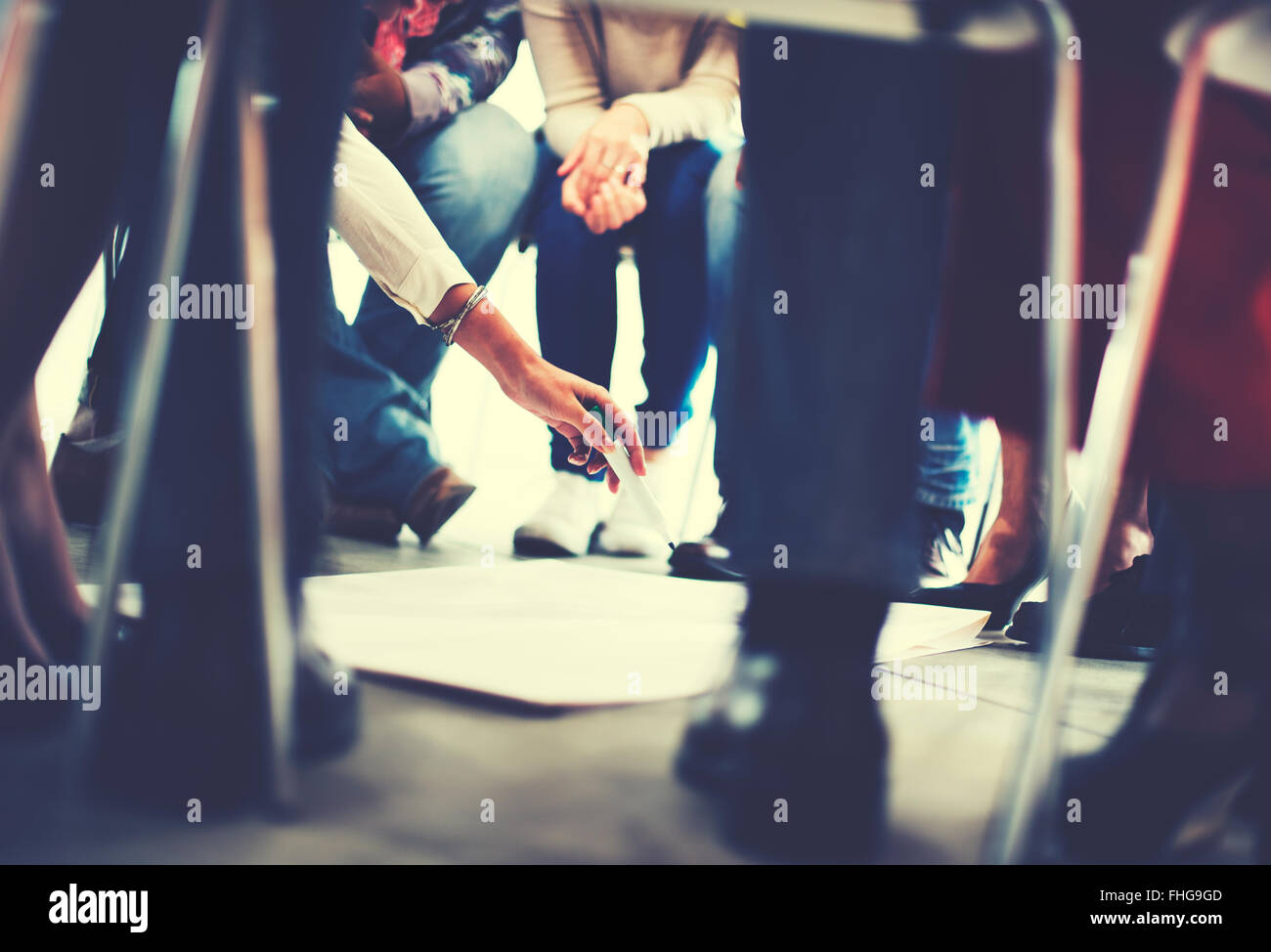 Team Teamwork Meeting Start up Concept Stock Photo - Alamy