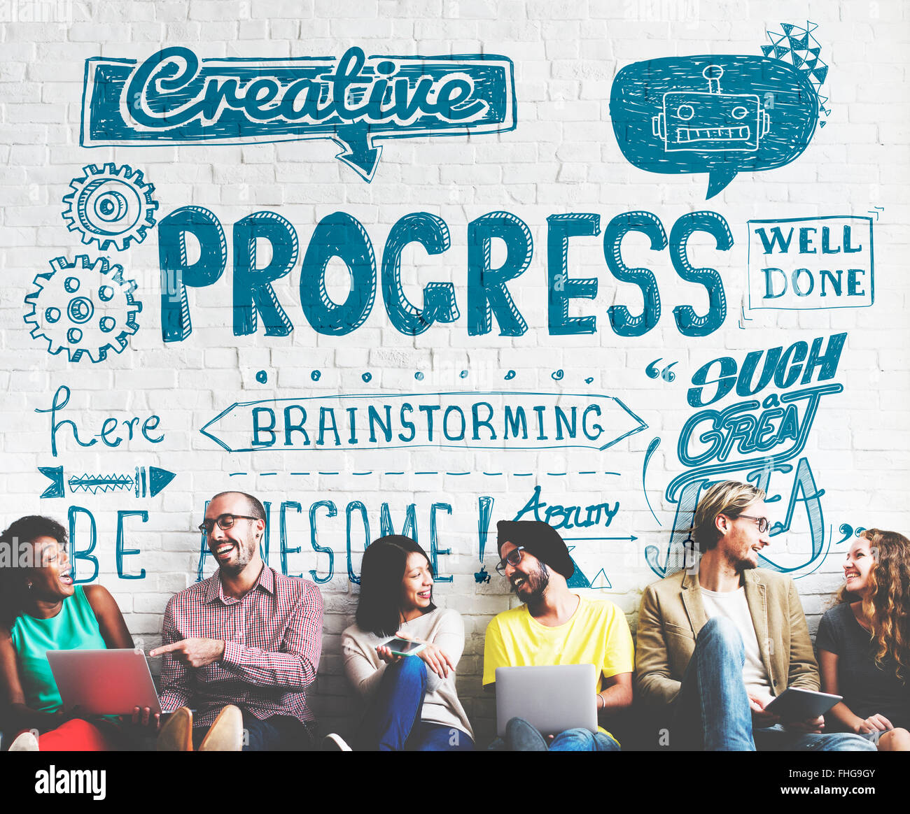 Progress Improvement Growth Progressive Development Concept Stock Photo ...