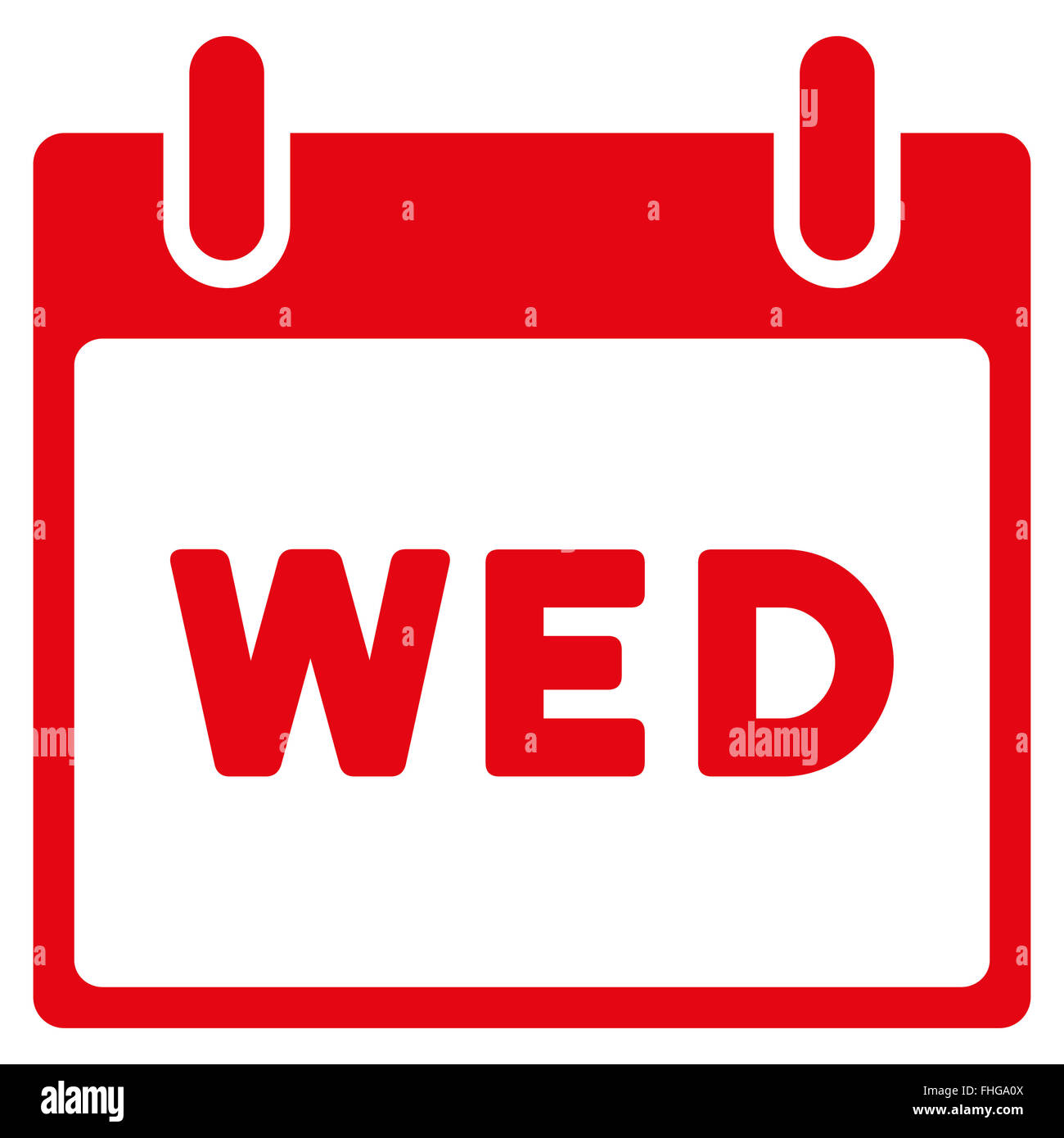 Wednesday Flat Icon Stock Photo - Alamy
