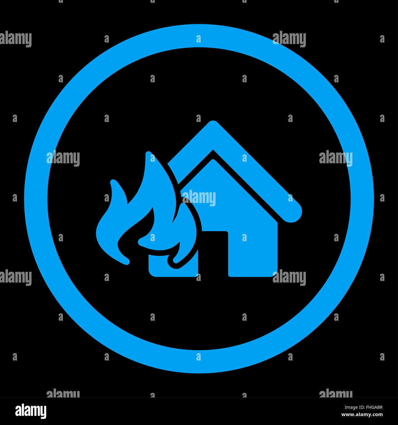 Fire Damage icon Stock Photo - Alamy