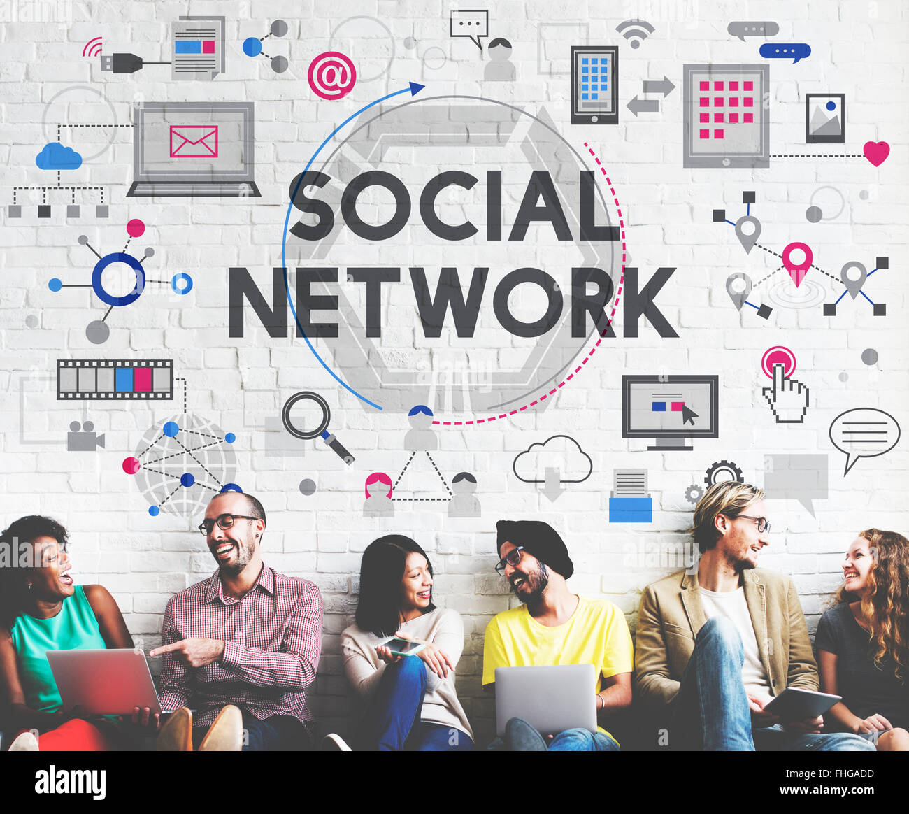 Social Network Communication Media Technology Concept Stock Photo - Alamy