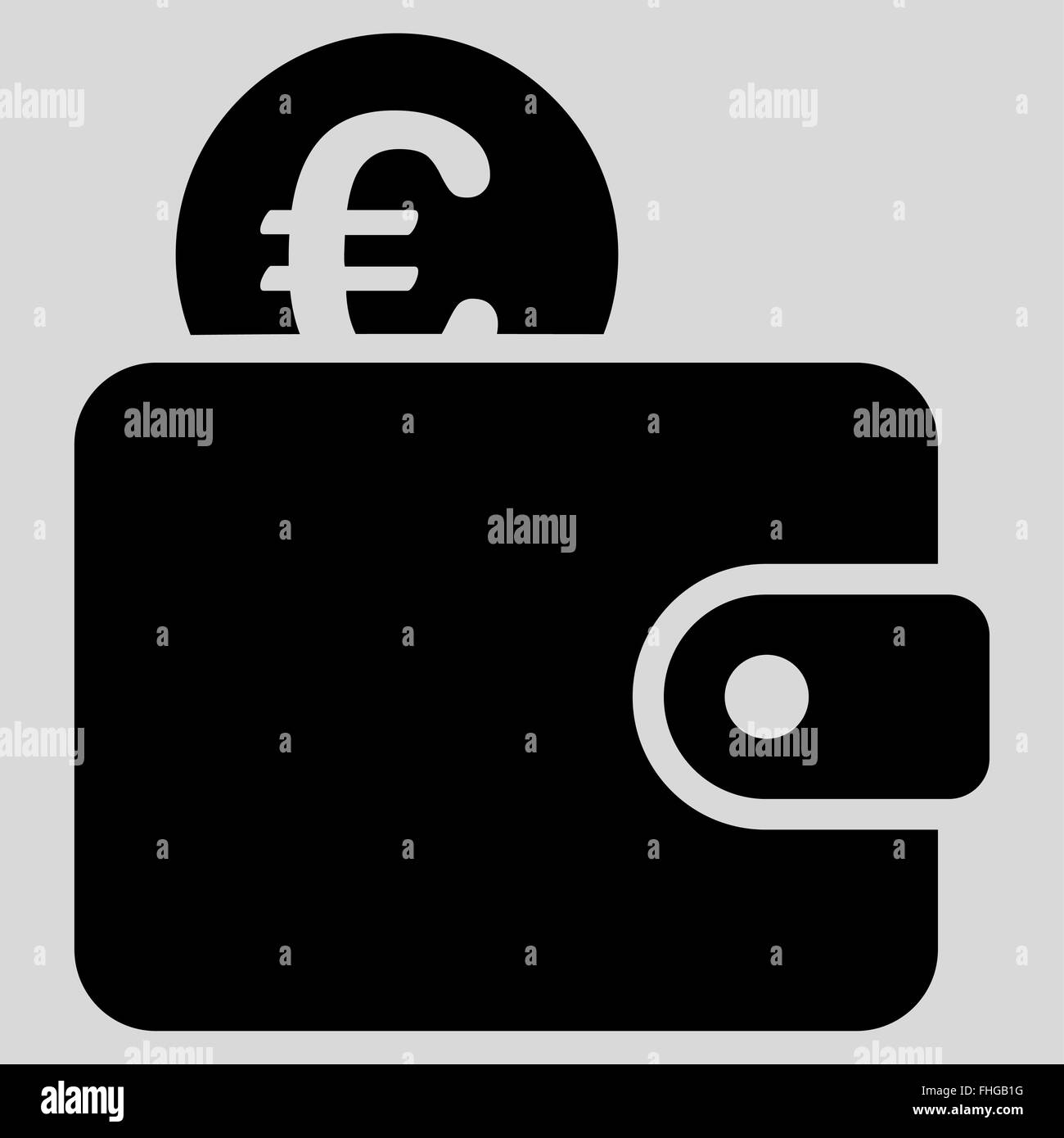 Euro Wallet Icon Stock Photo - Alamy
