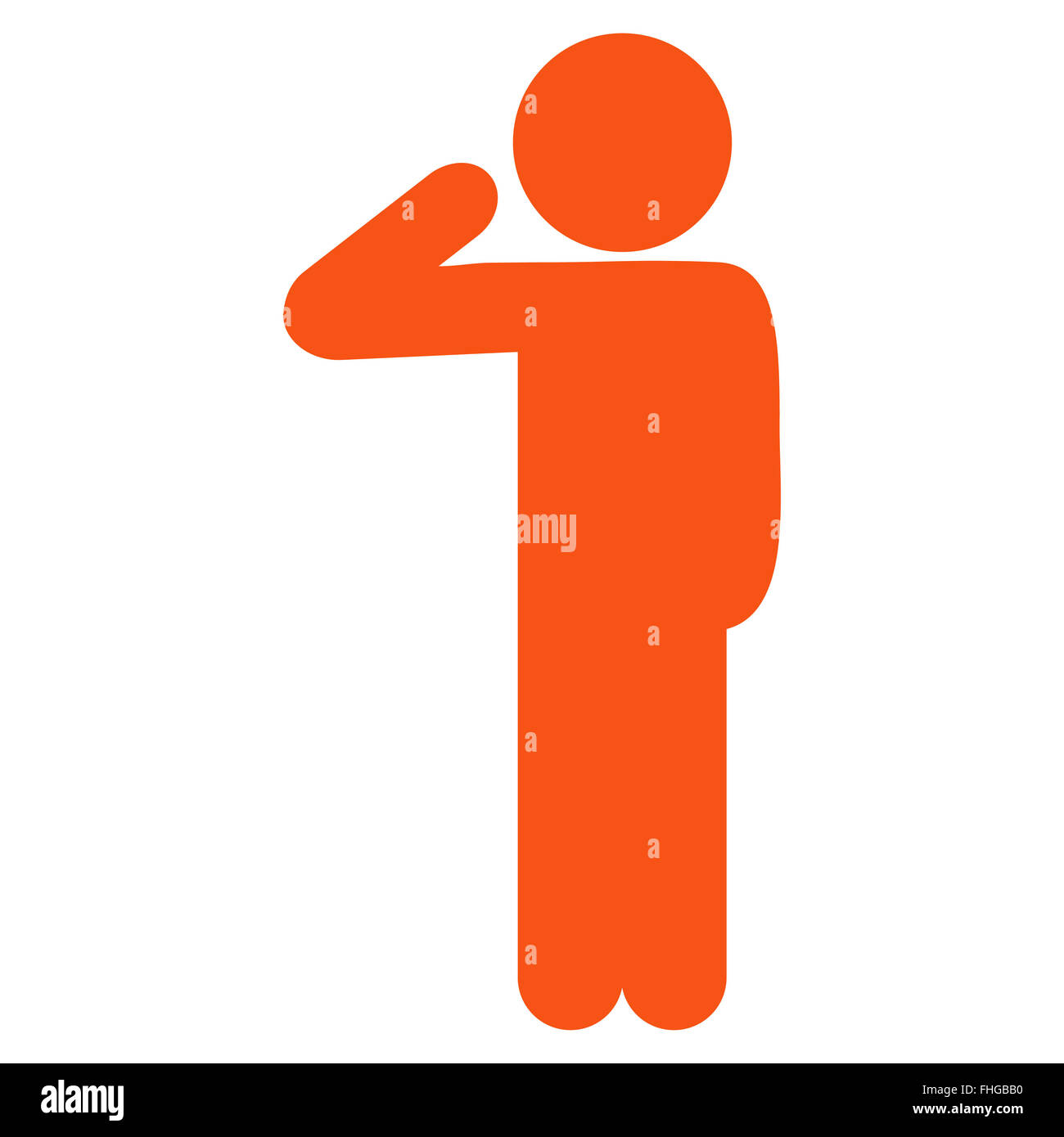 Figure Salute Icon Stock Photo - Alamy