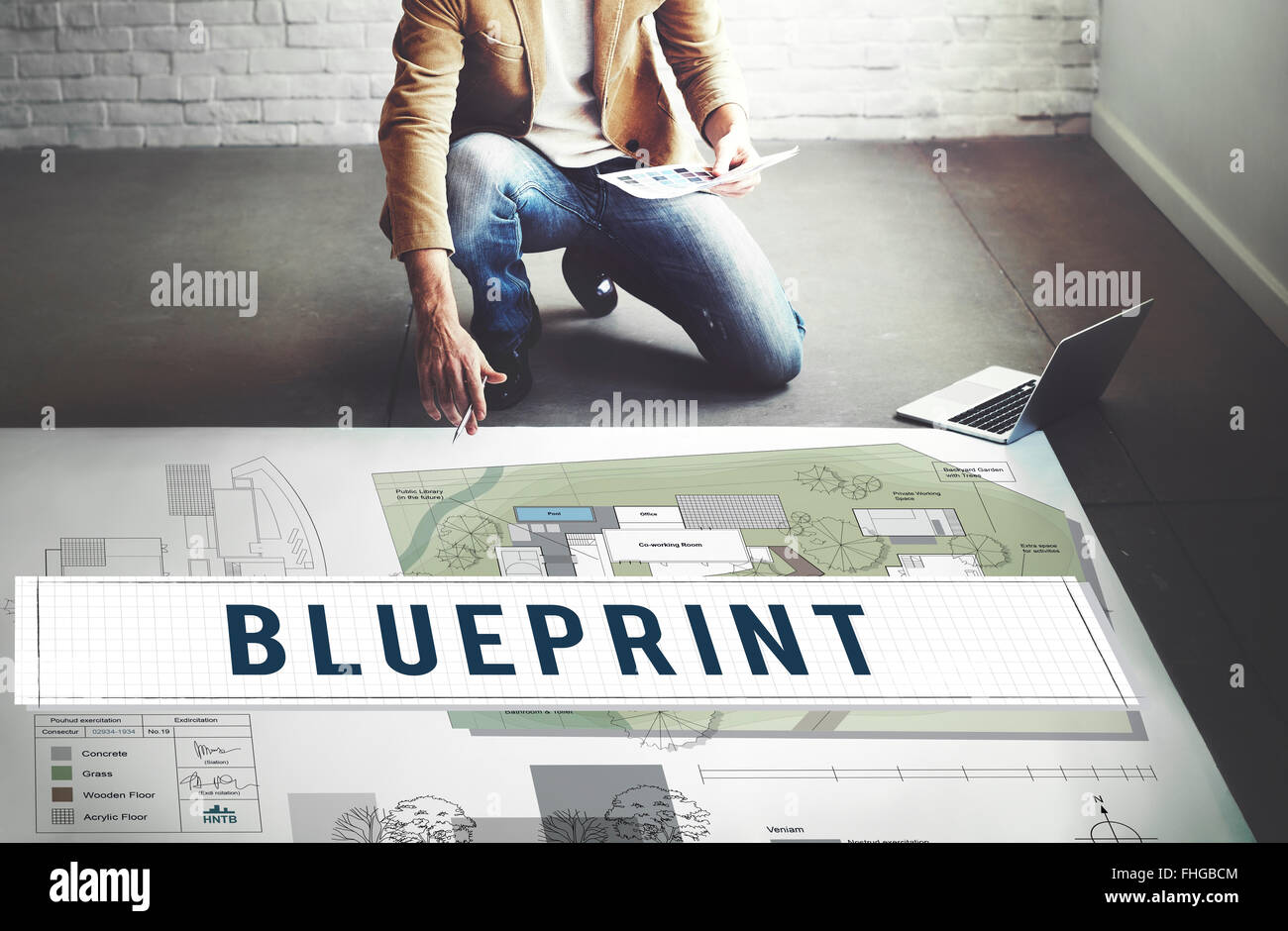 Blueprint Craft Architecture Design Ideas Construct Concept Stock Photo ...