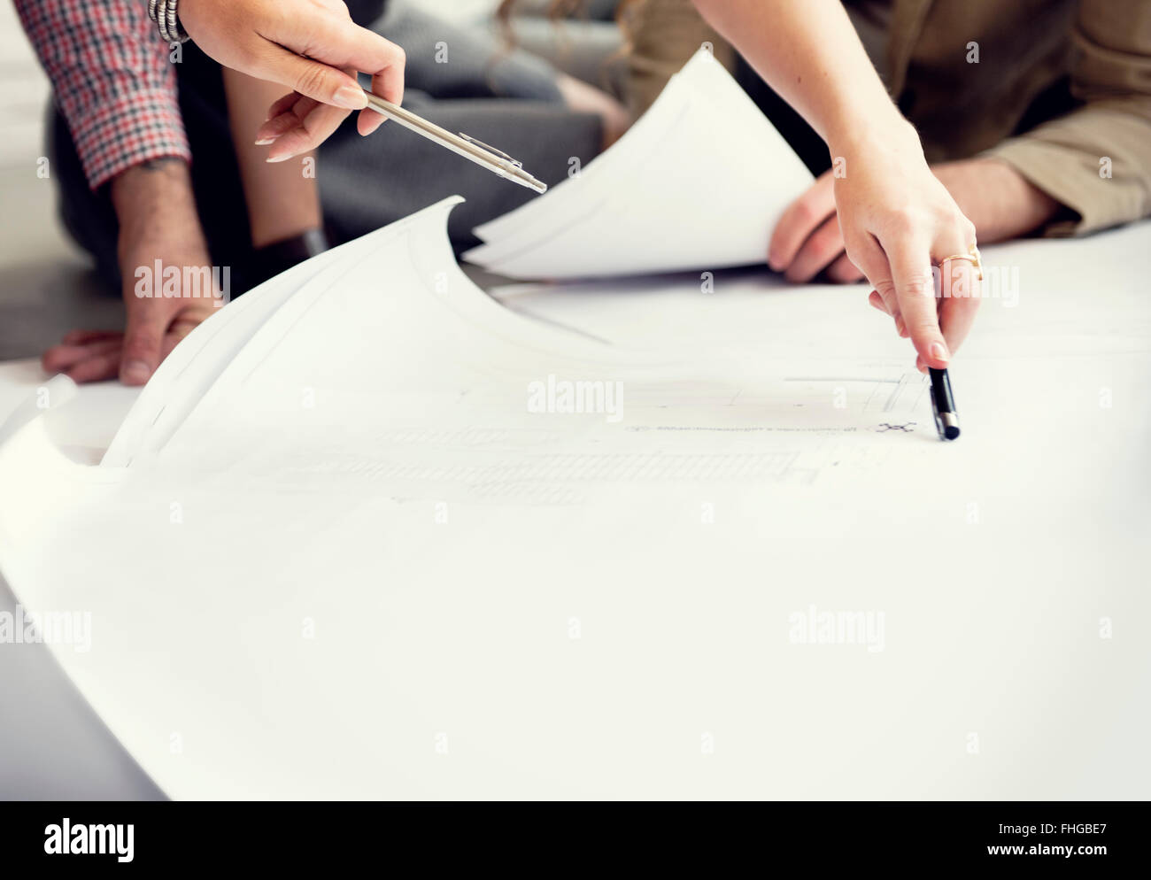 Architect Design Project Meeting Discussion Concept Stock Photo - Alamy