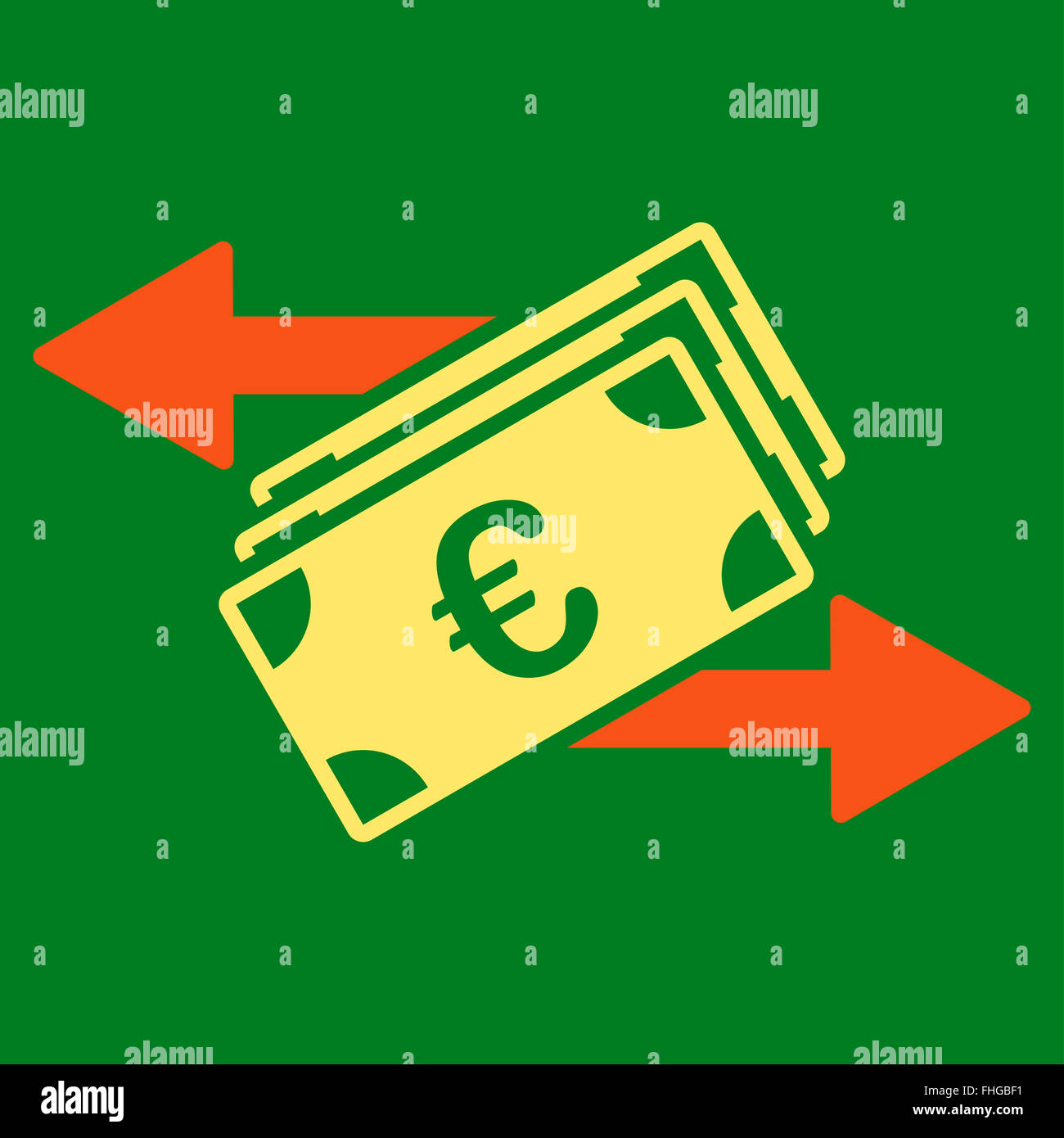 Euro Money Transfer Icon Stock Photo - Alamy